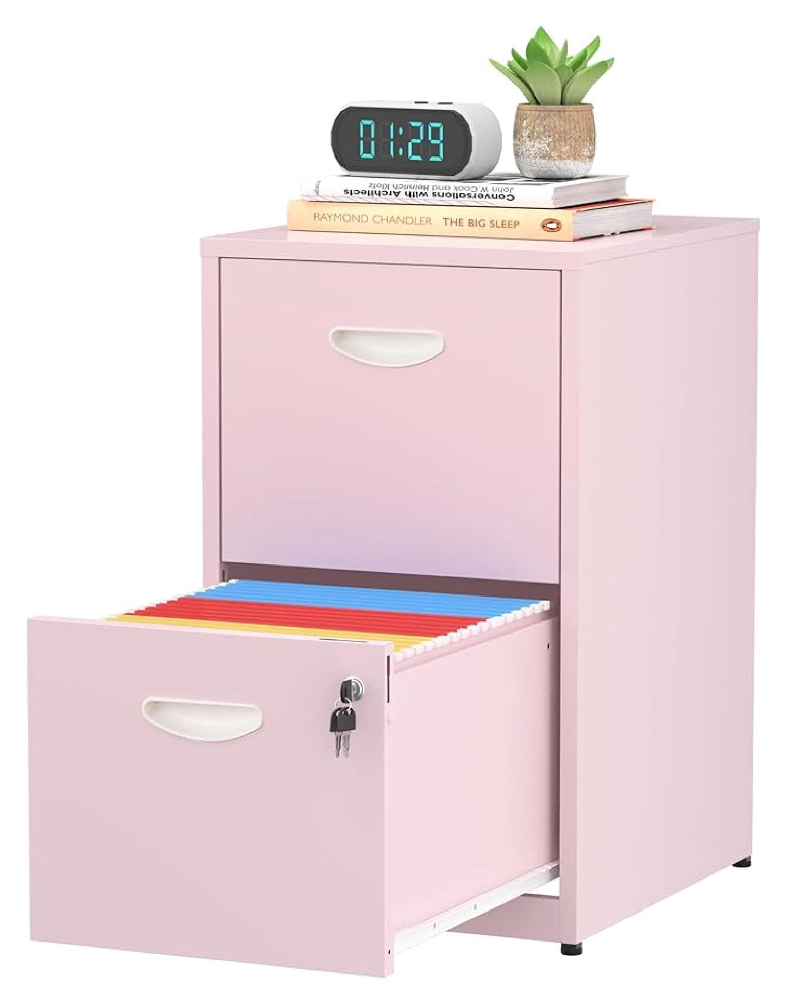 2 Drawer File Cabinet with Lock,Small Filing Cabinet for Home Office ...