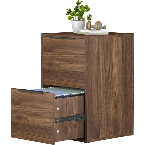 2 Drawer File Cabinets, Wood File Cabinet with Hanging Bar for Letter ...