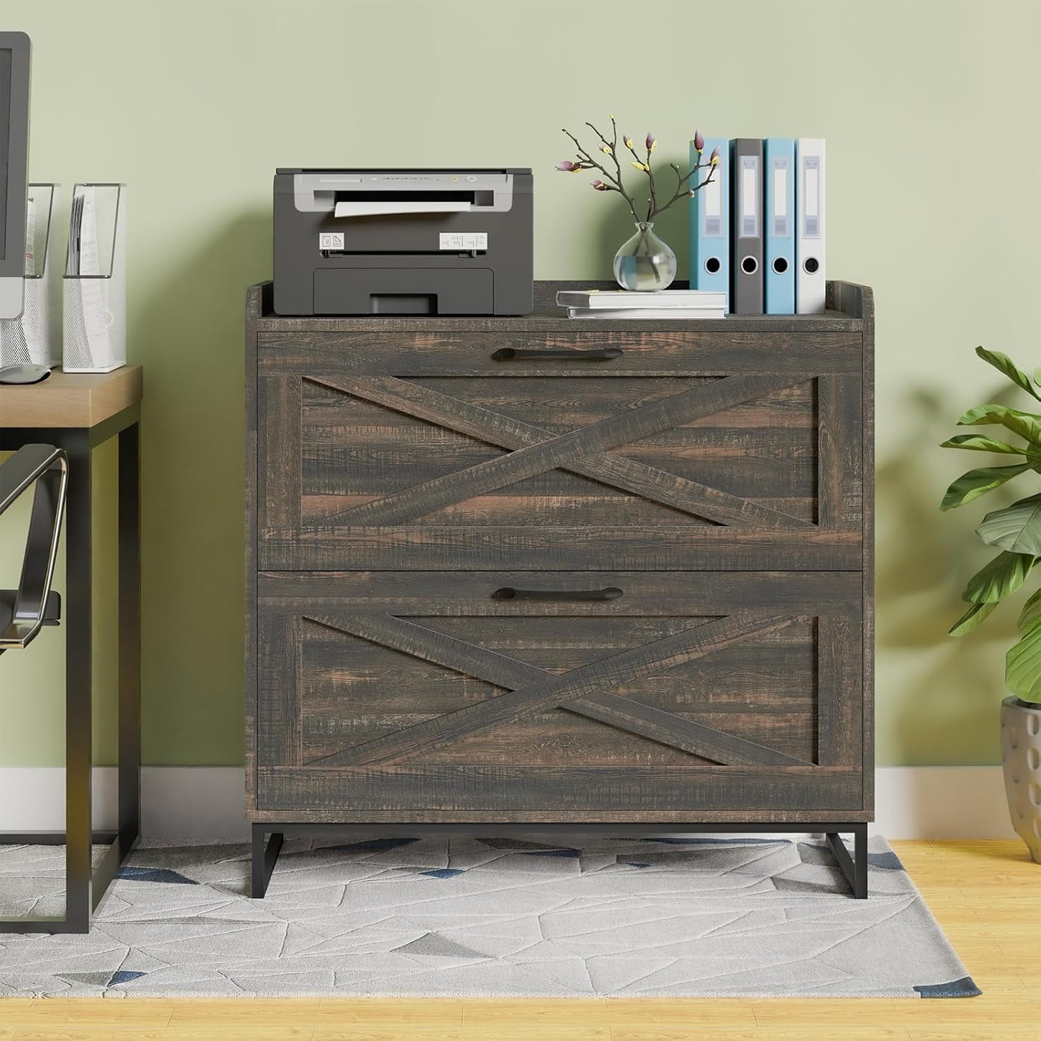 2 Drawer Lateral File Cabinet, Filing Cabinet with Charging Station for ...