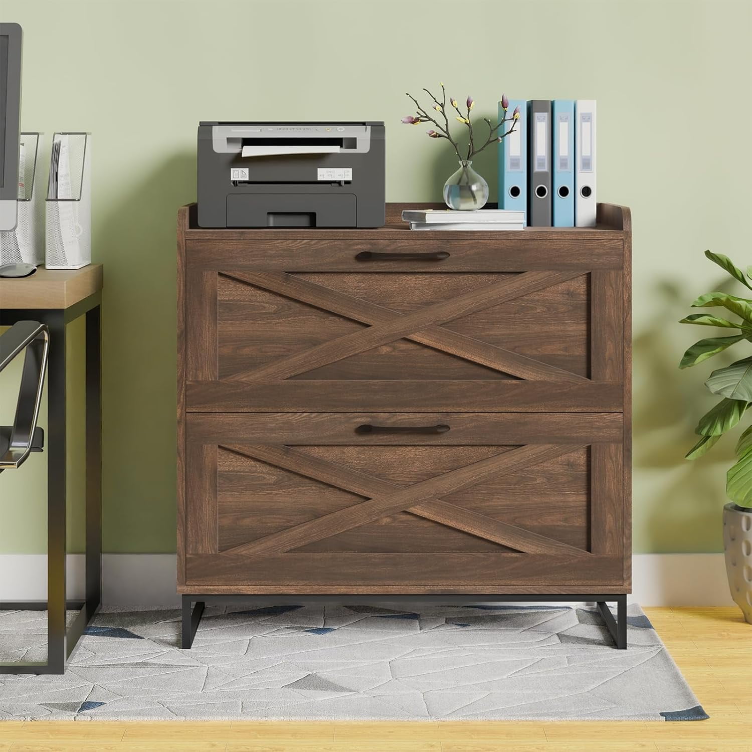 2 Drawer Lateral File Cabinet, Filing Cabinet with Charging Station for ...