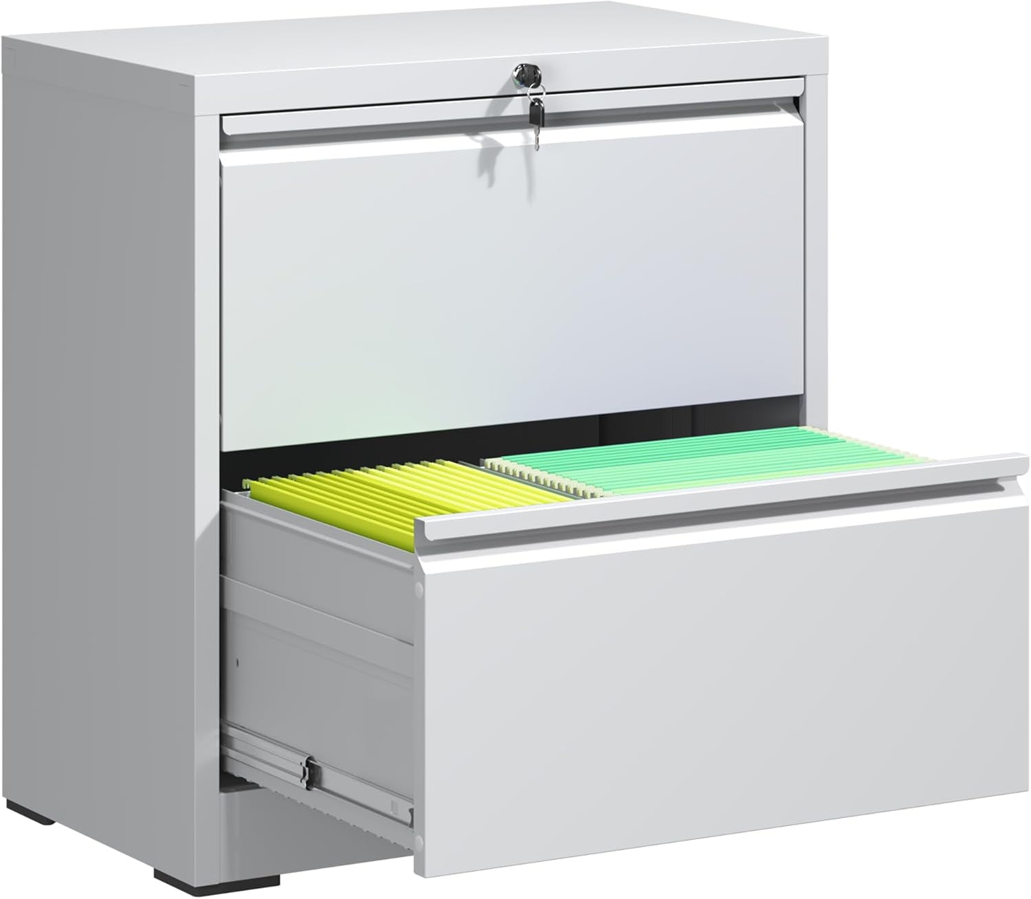 2 Drawer Lateral File Cabinet with Lock, Filing Cabinets for Home ...