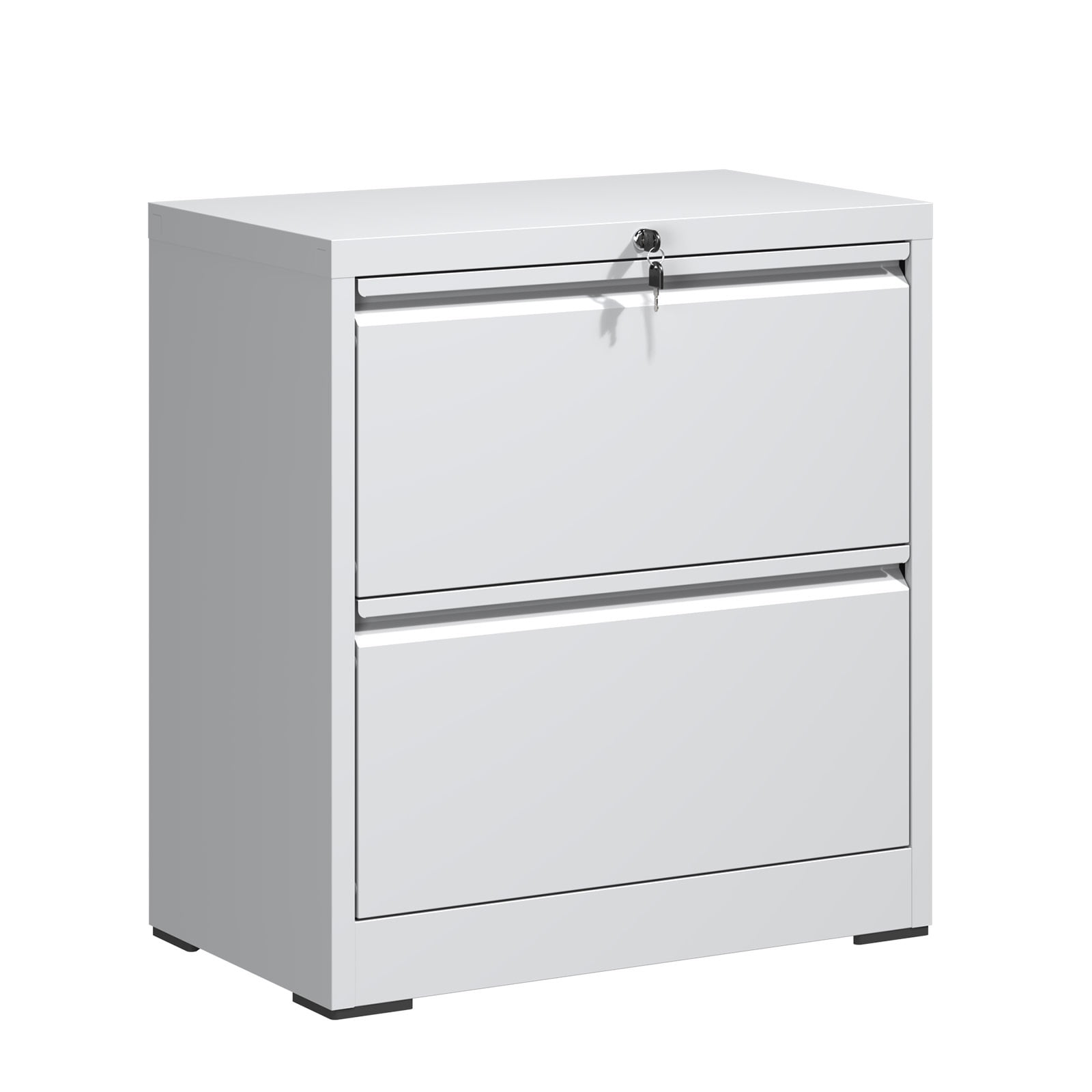 2 Drawer Lateral File Cabinet with Lock, Metal Lateral Filing Cabinet ...
