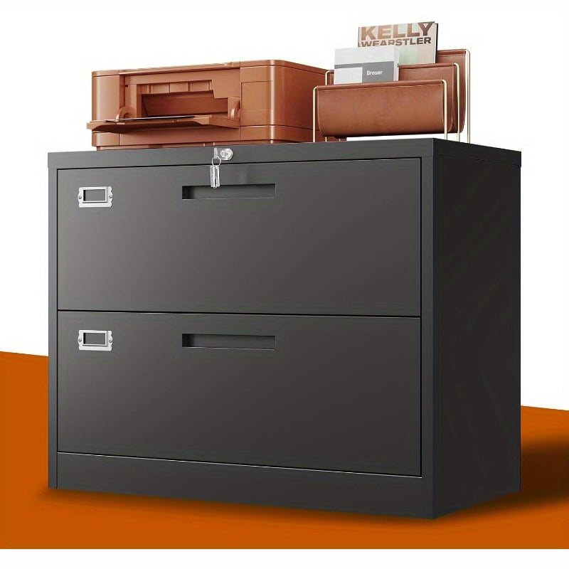 2 Drawer Lateral File Cabinet Metal Filing Cabinet with Lock Office ...