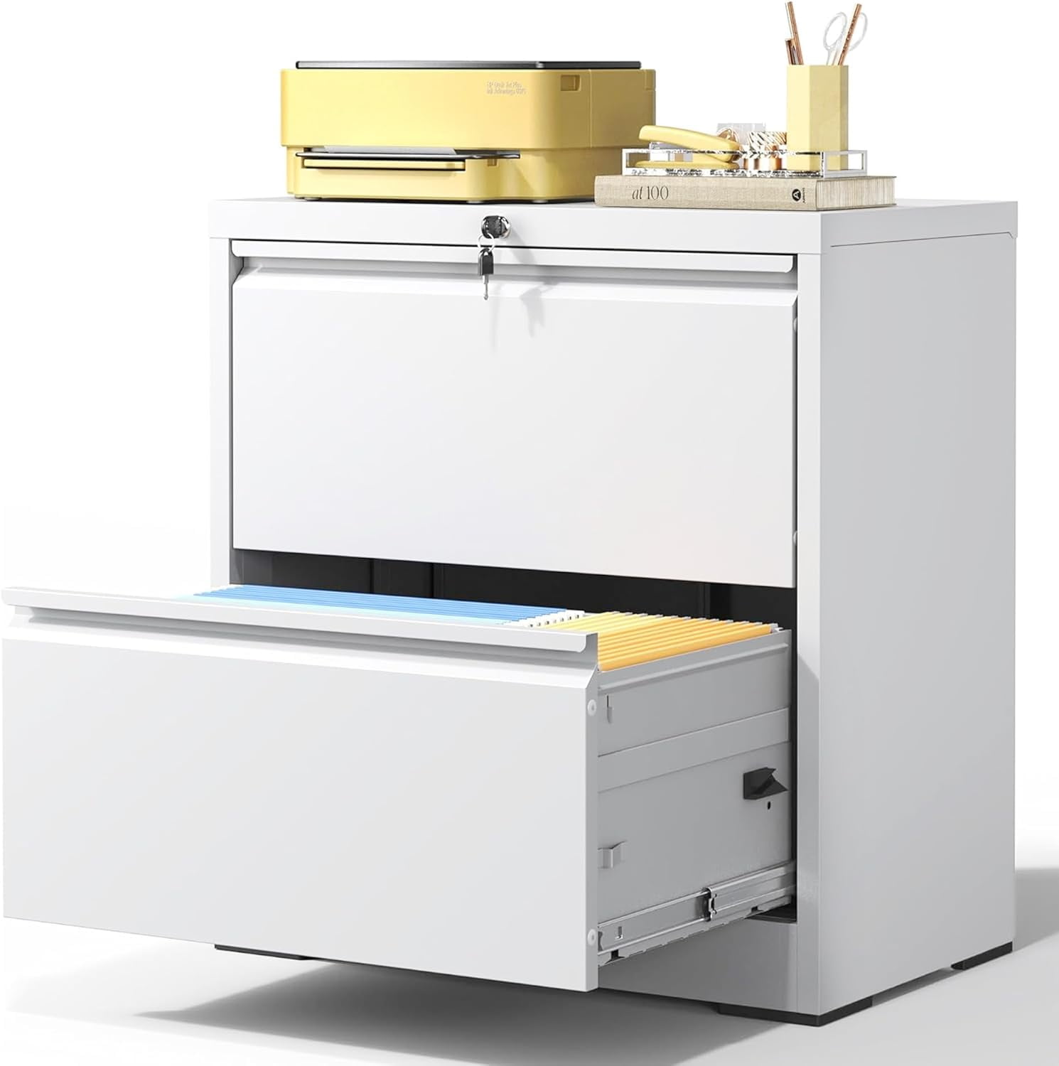 2 Drawer Lateral File Cabinet with Lock, File Cabinets for Home Office ...