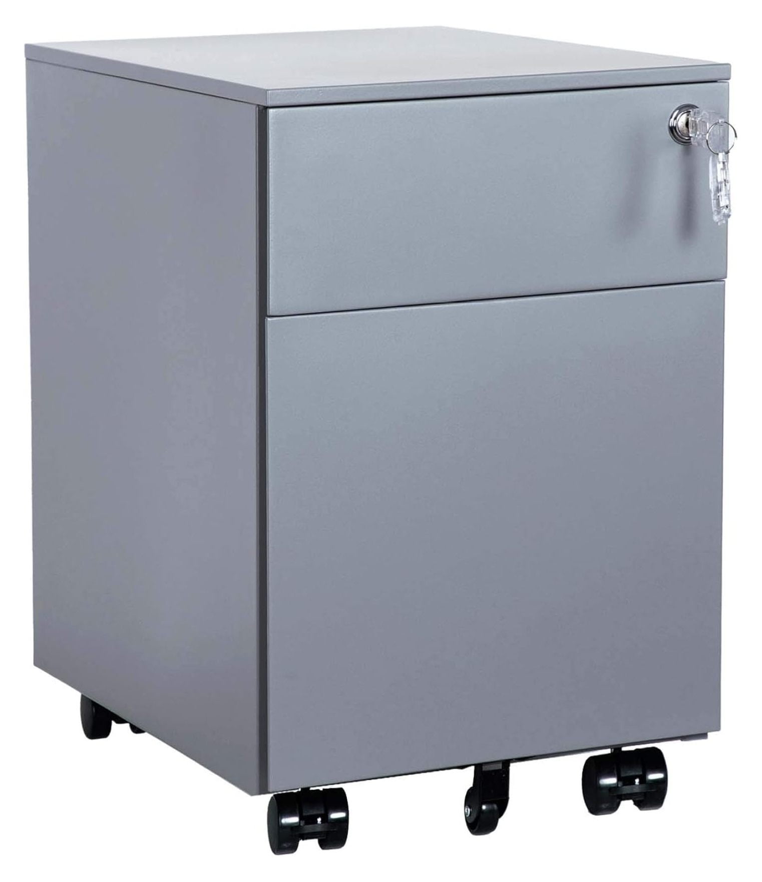 2 Drawer Lockable File Cabinet, Under Desk Metal File Cabinet with ...