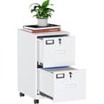 2-Drawer Lockable Metal File Cabinet for Home Office, Under-Desk ...