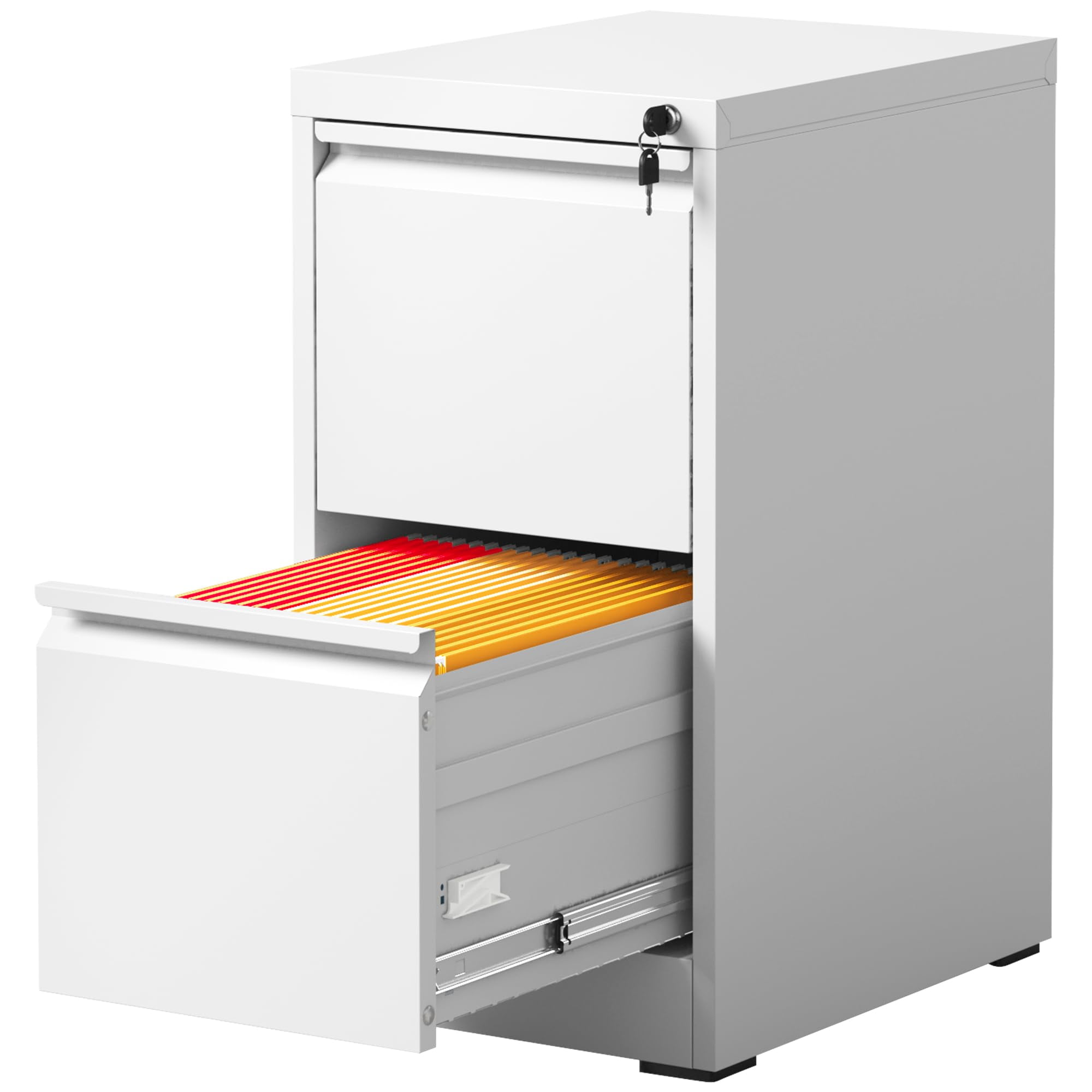 2 Drawer Locking File Cabinet Vertical Design for Home Office, Metal ...