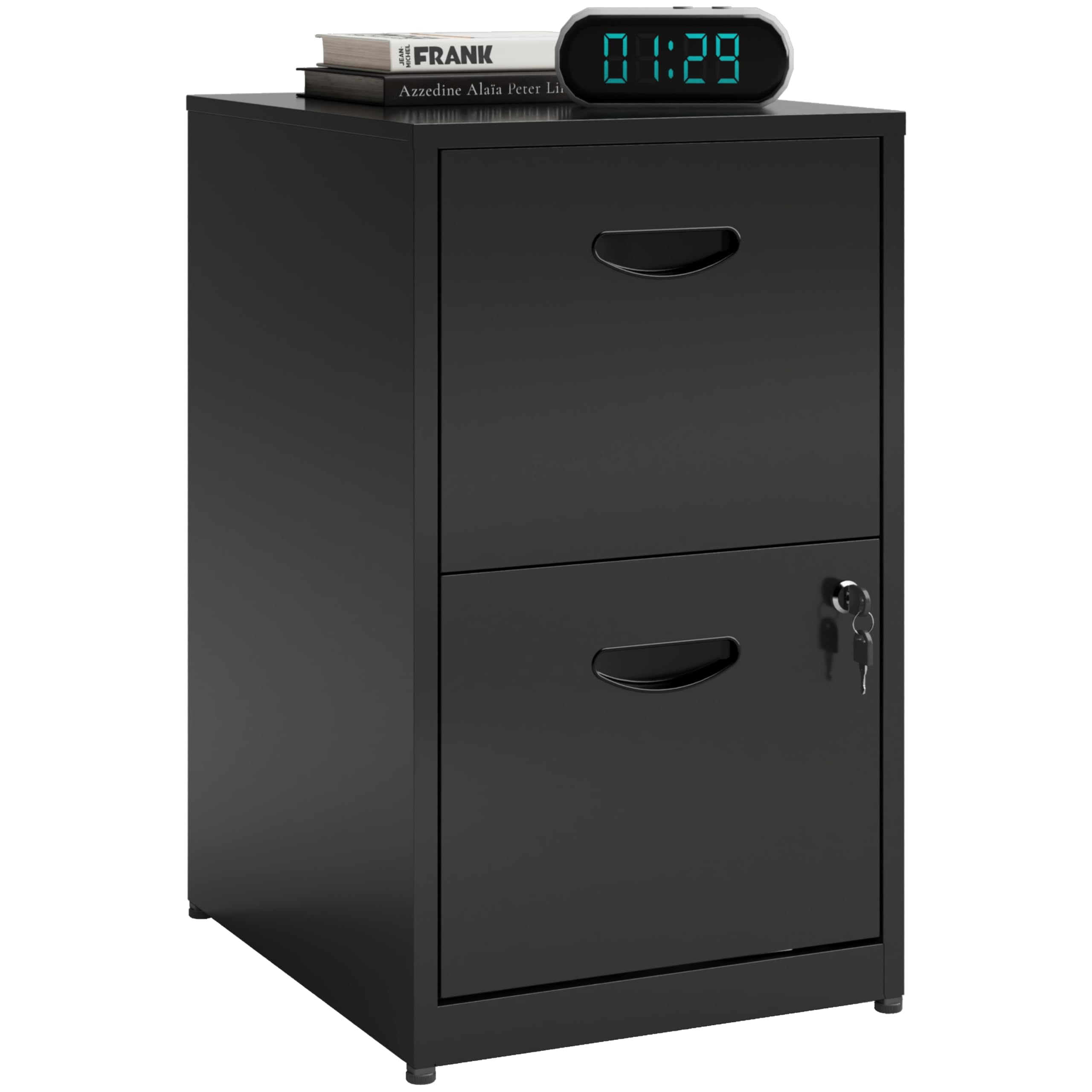 2 Drawer Locking File Cabinet for Home Office, Metal Filing Cabinet ...