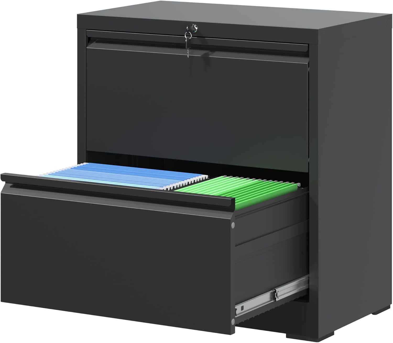 2 Drawer Locking Filing Cabinet Heavy Duty Large Metal File Cabinet ...