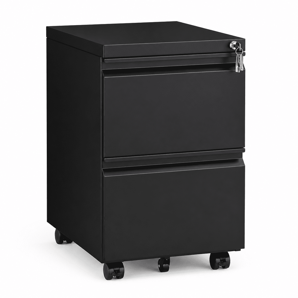 2-Drawer Metal File Cabinet with Lock, Fully Assembled Steel Filing ...