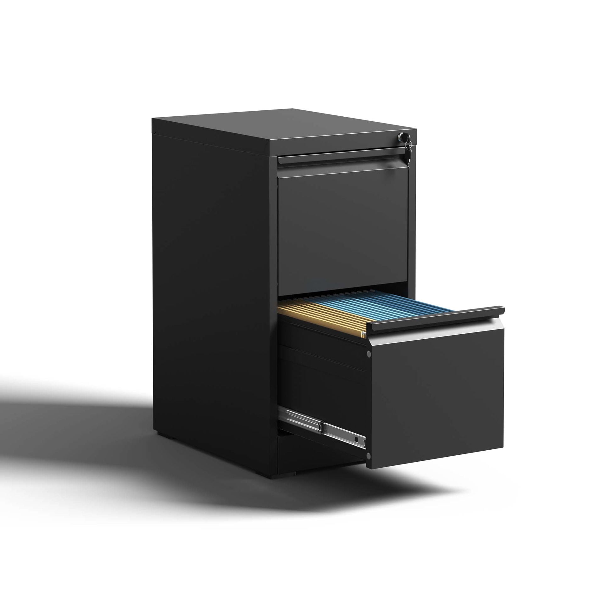 2-Drawer Metal Filing Cabinet | Ideal for Office Use with Smooth Drawer ...