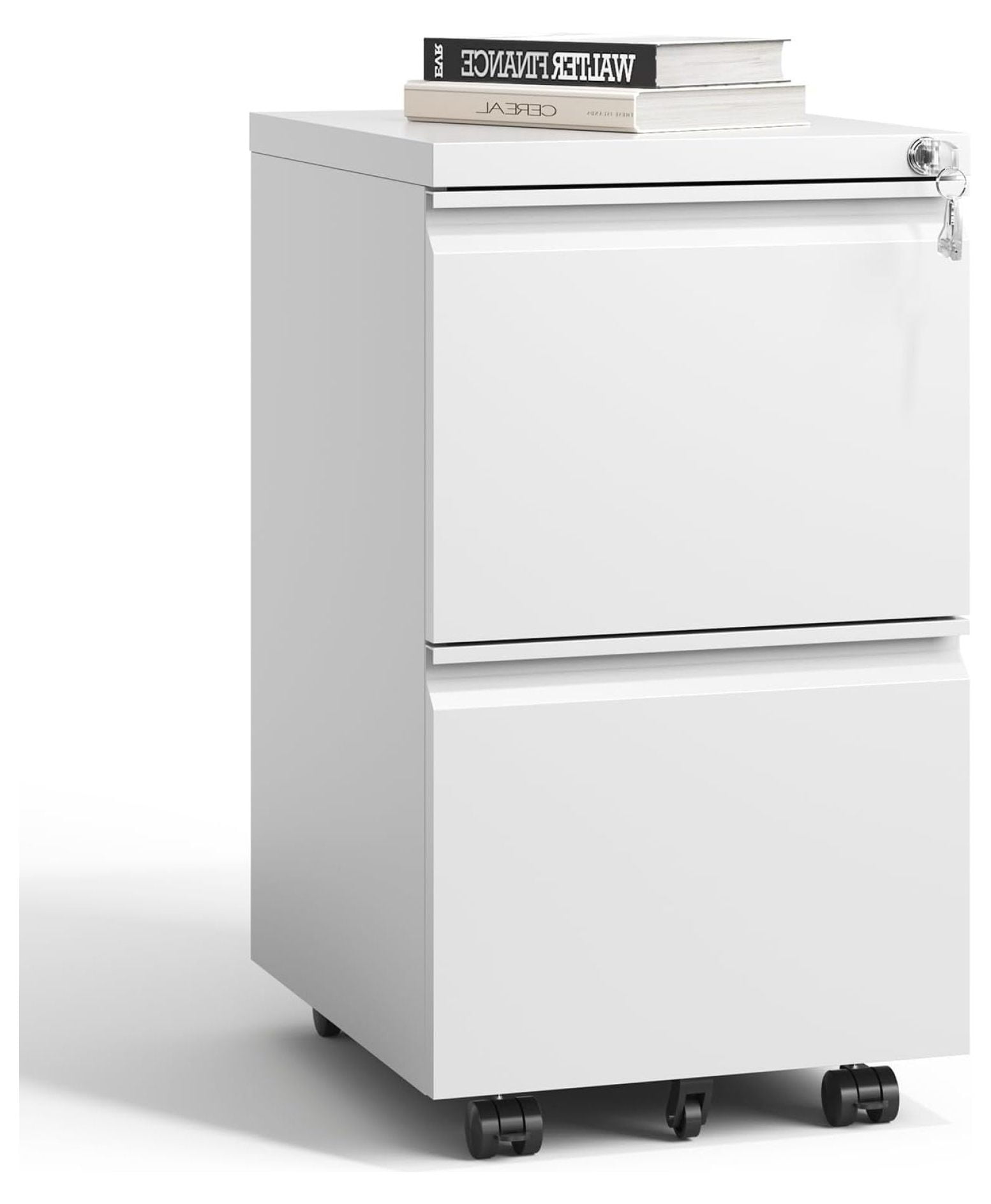 2 Drawer Mobile File Cabinet with Lock,Under Desk Metal Filing Cabinet ...