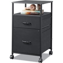 File Cabinet with 2 Drawer, Mobile Filing Cabinet Rolling Printer Stand ...