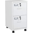 2-Drawer Mobile File Cabinet with Lock, Wheels, and Powder-Coated Steel ...