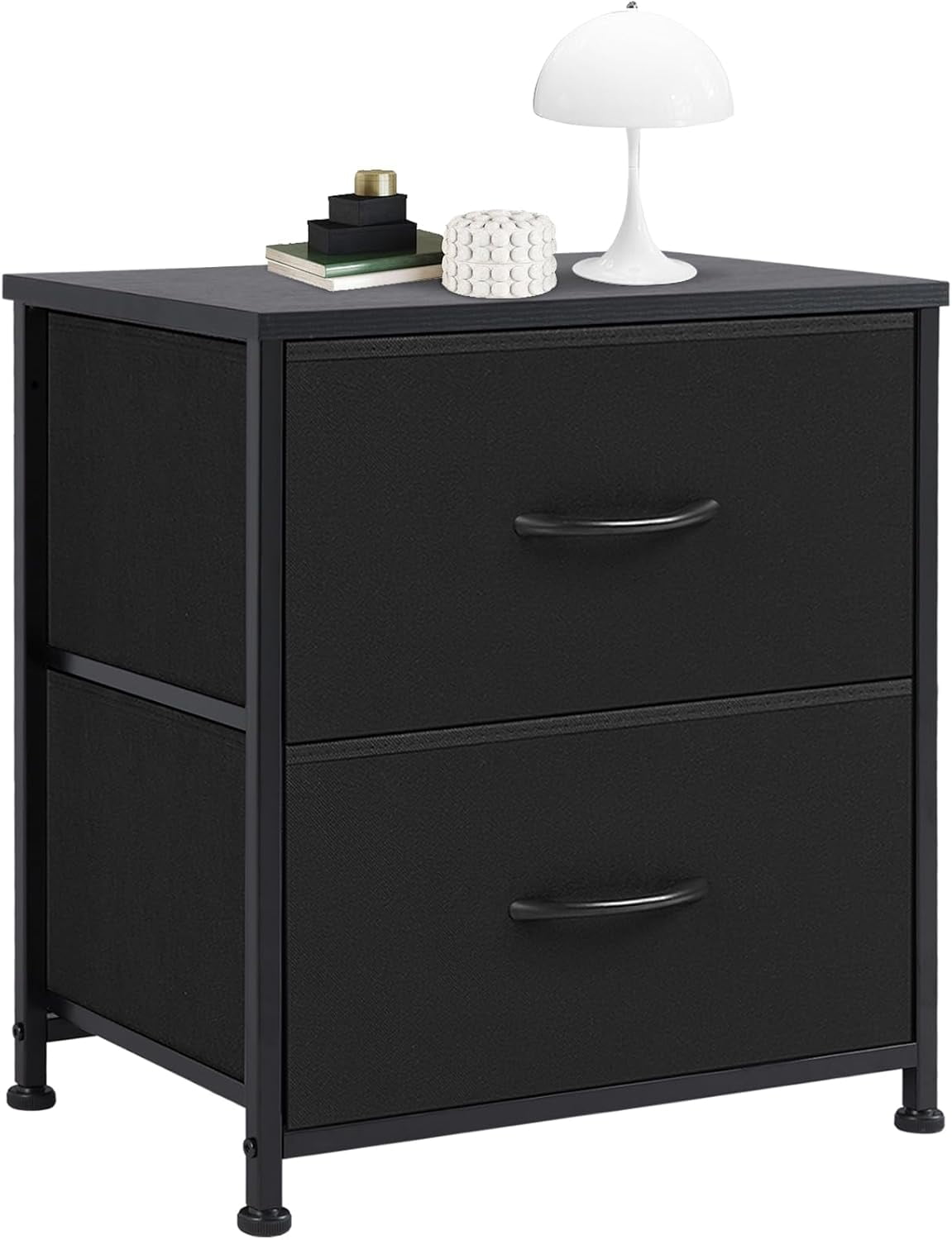 2 Drawer Nightstand, Small Dresser with Fabric Storage Bins, Versatile ...