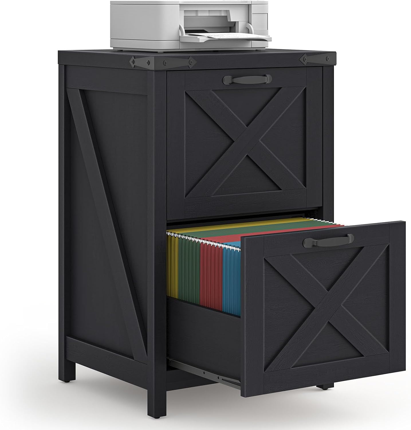 2 Drawer Small File Cabinet, Farmhouse Vertical Filing Cabinet Fits ...