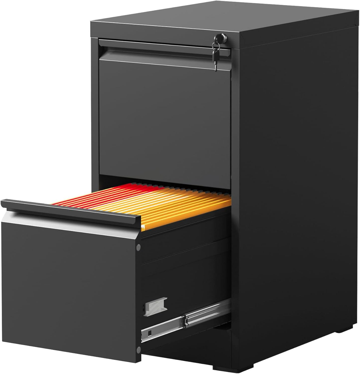 2 Drawer Vertical File Cabinet with Lock, File Cabinet for Home Office ...