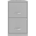 2 Drawers 24.5" Vertical Black Metal Filing Cabinet Lockable Pre ...