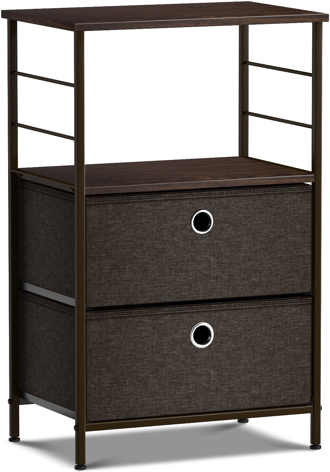 2 Drawers Table Dresser - Brown - Walmart.com