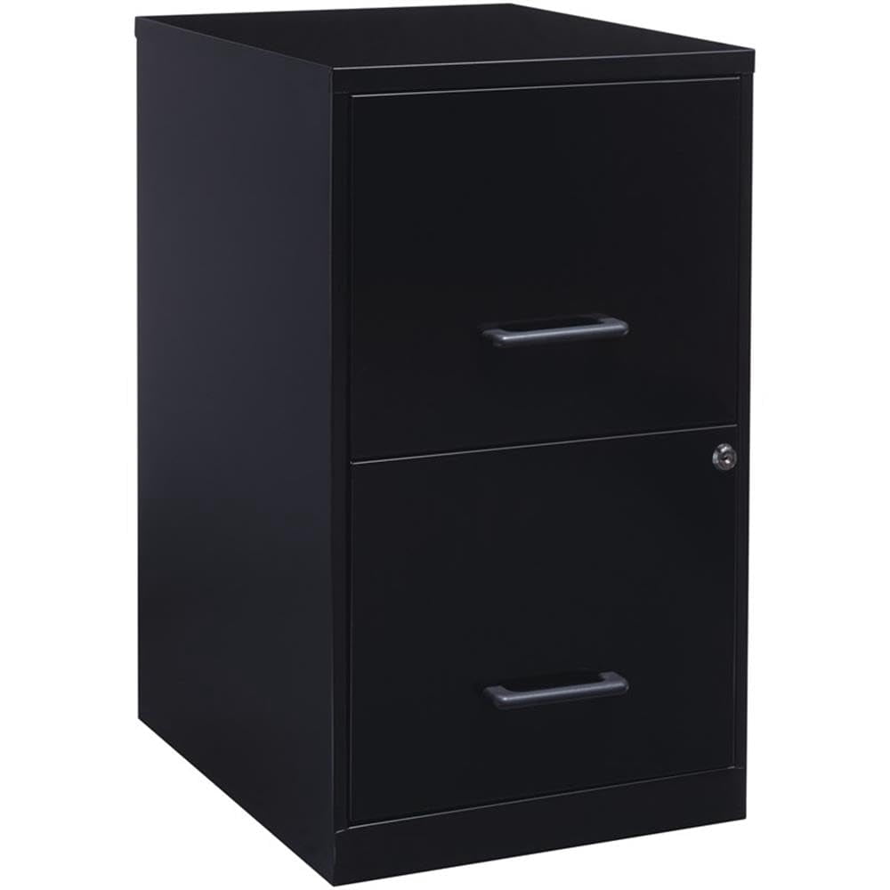 2 Drawers Vertical Metal Filing Cabinet 24.5 Inch Lockable Pre ...