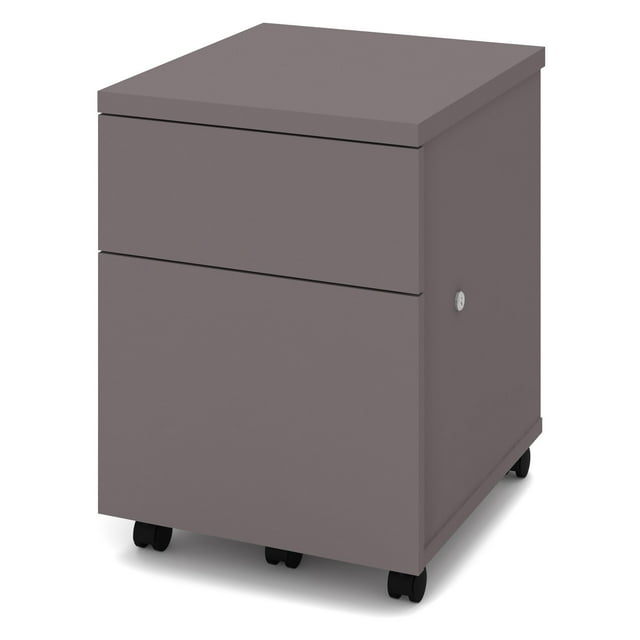 2 Drawers Vertical Wood Composite Lockable Filing Cabinet, Gray - Walmart.com