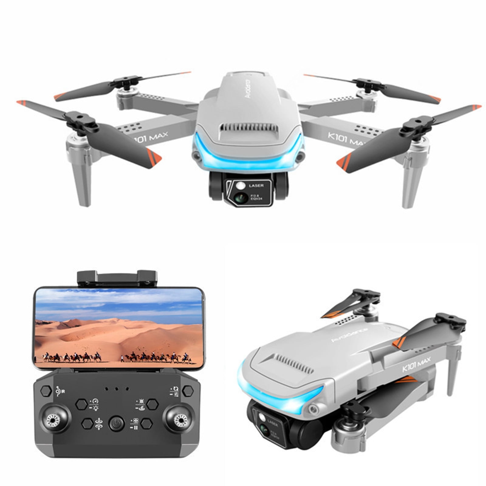 2 Drone with 6K Camera for Adults, 4K/30fps Video, 3-Axis Gimbal ...
