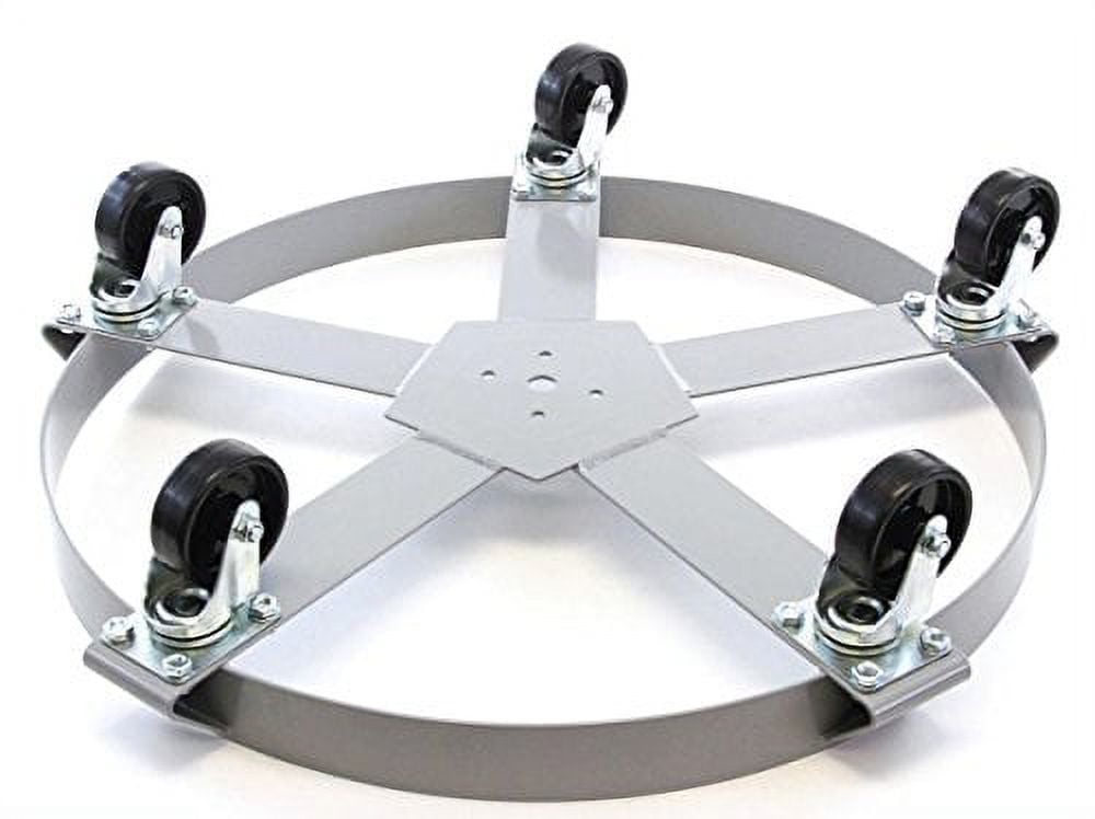 2 Drum Dolly 55 Gal 5 Wheel Swivel Casters Heavy Steel Frame Easy Roll ...