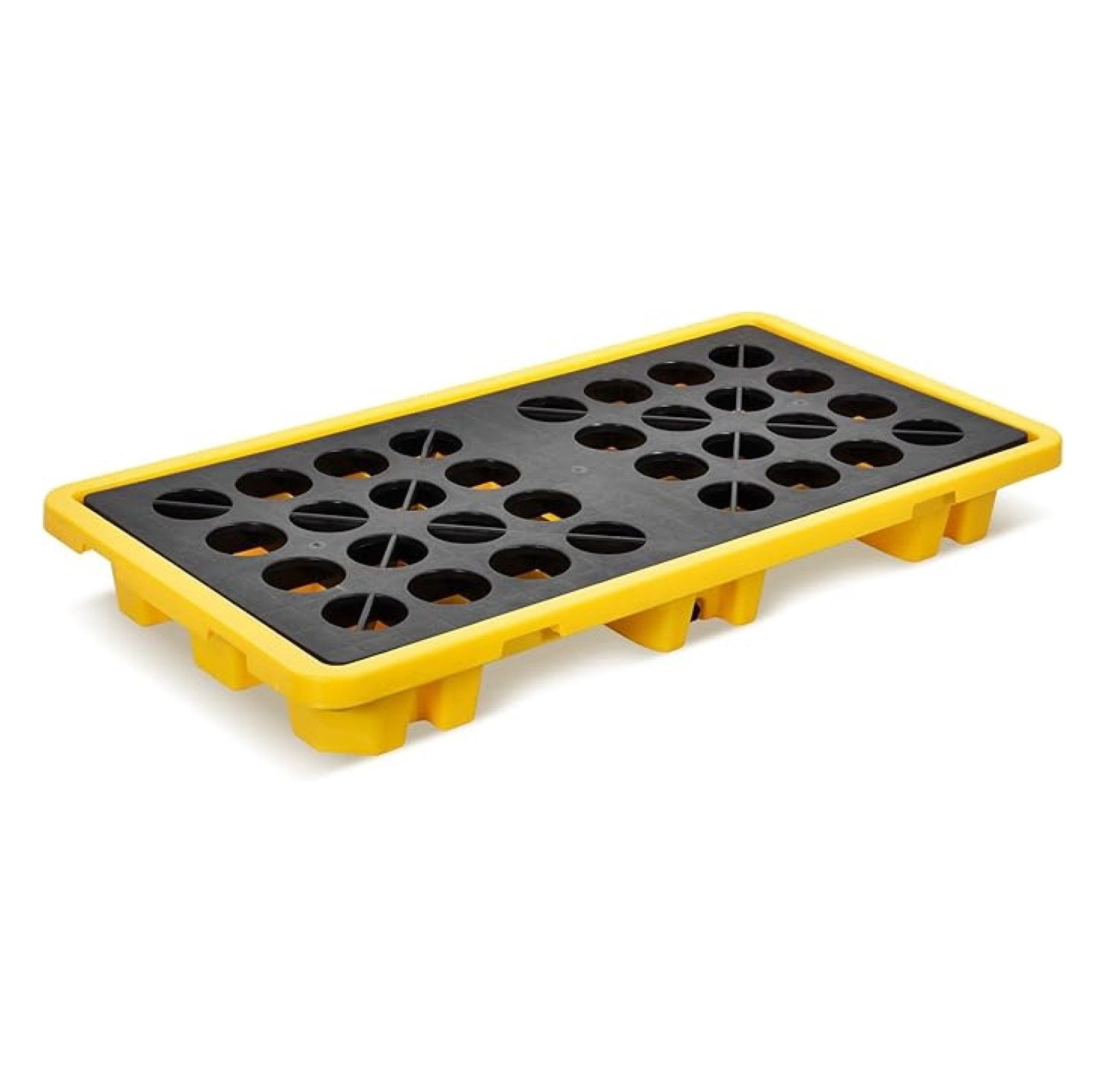 2 Drum Spill Containment Pallet with Grating, 30 Gallon Liquid Capacity ...