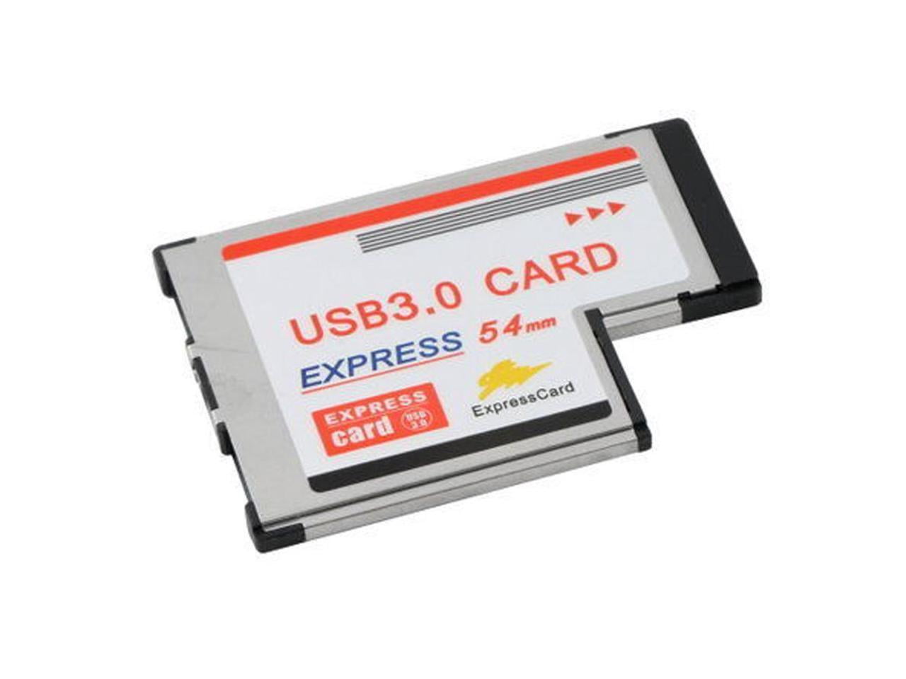 2 Dual Ports USB 3.0 HUB Express Card ExpressCard 54mm Hidden Adapter ...