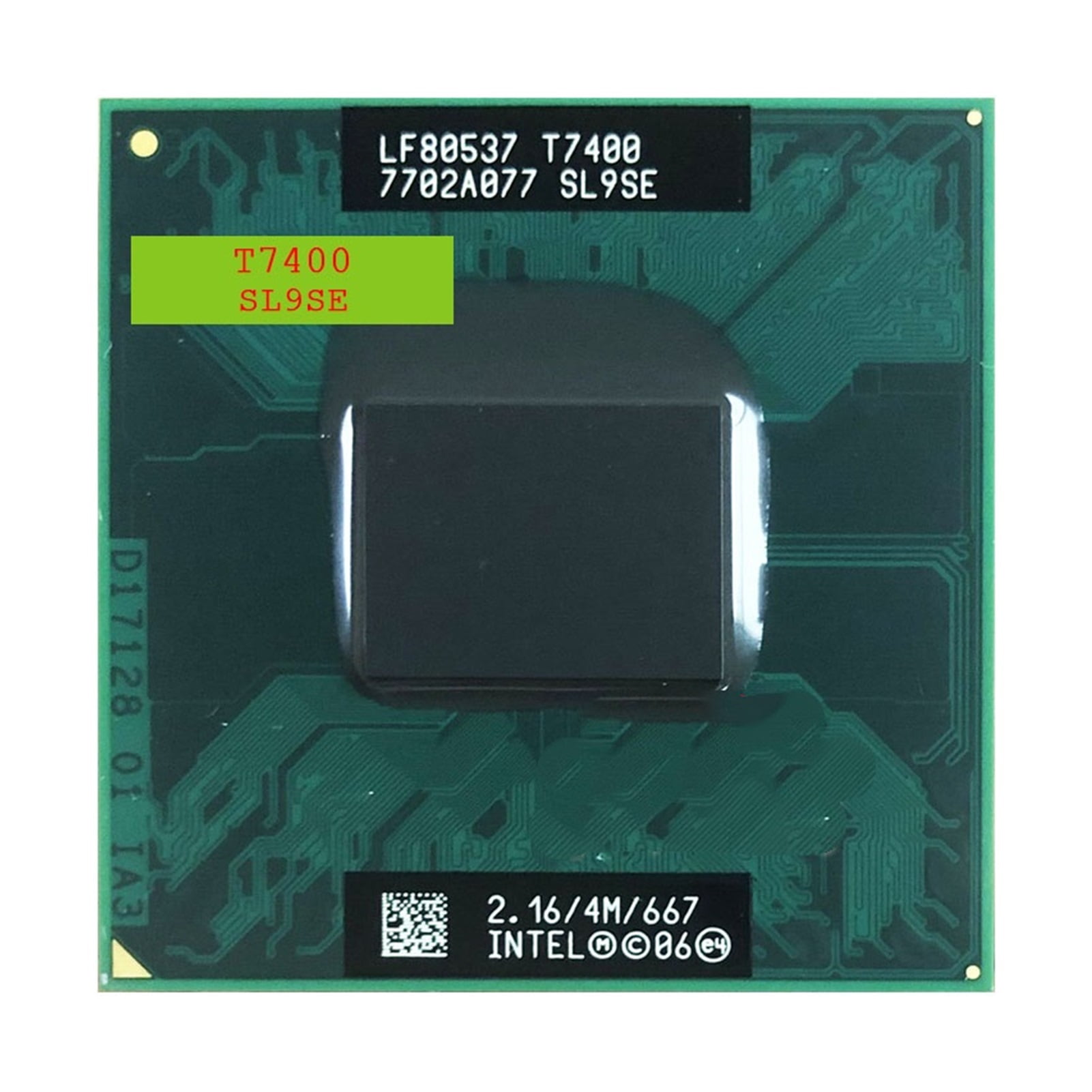 2 Duo T7400 SL9SE 2.1 GHz Dual- Dual-Thread CPU Processor 4M 34W Socket ...