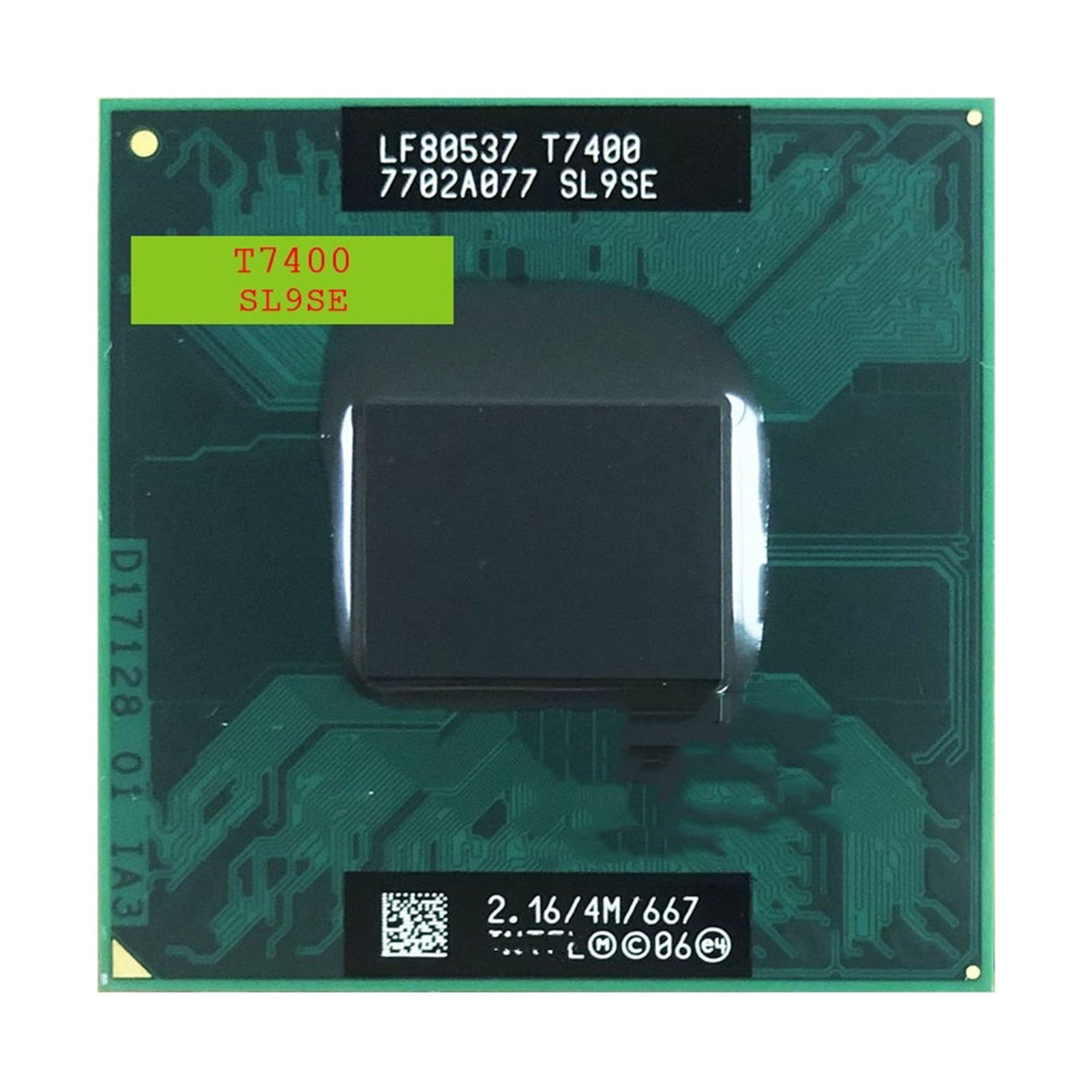 2 Duo T7400 SL9SE 2.1 GHz Dual- Dual-Thread CPU Processor 4M 34W Socket ...