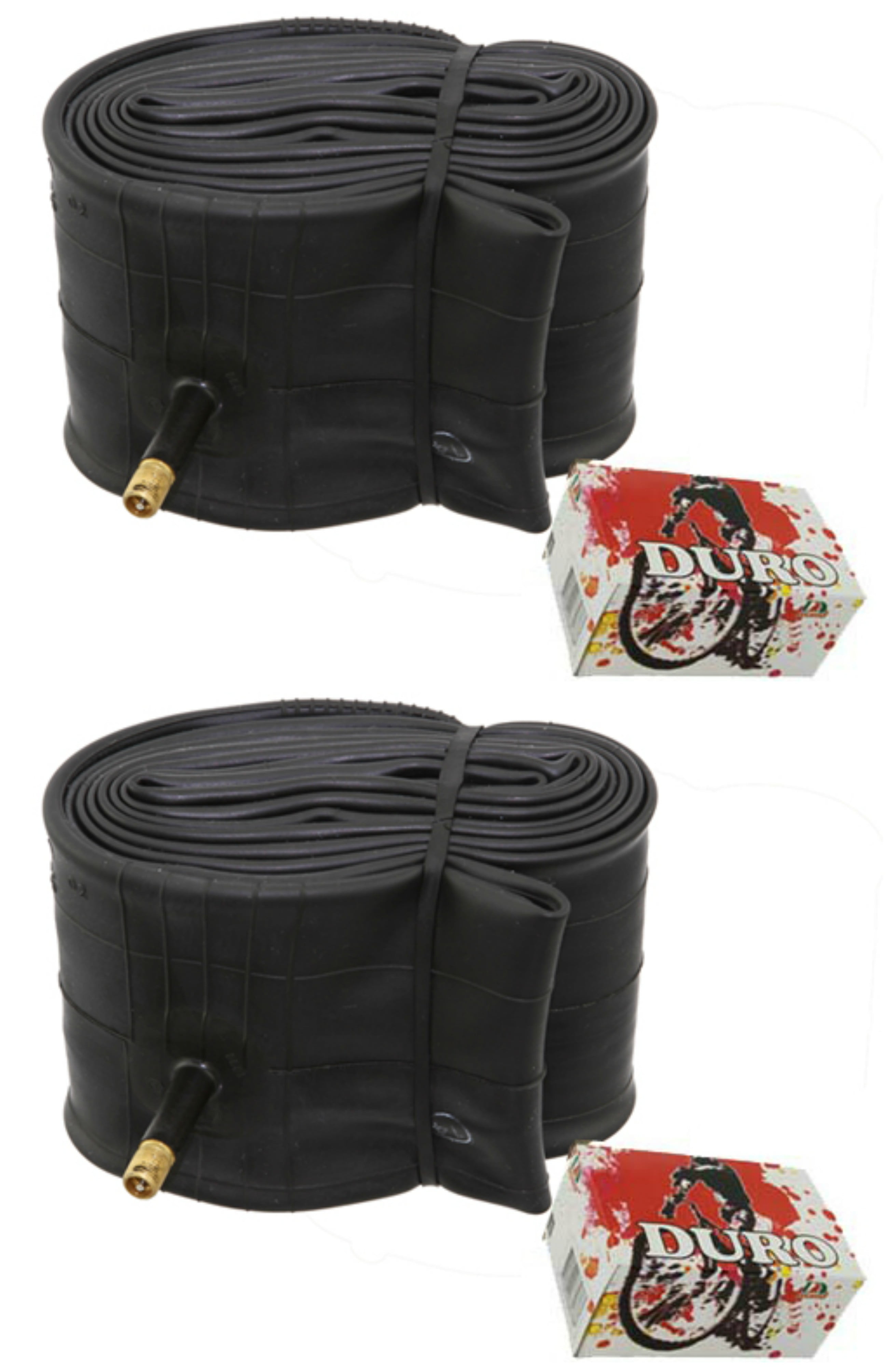 2 Duro Fat Tubes 26" x 3.00"/4.00" 33mm Standard American Valve. Set of ...
