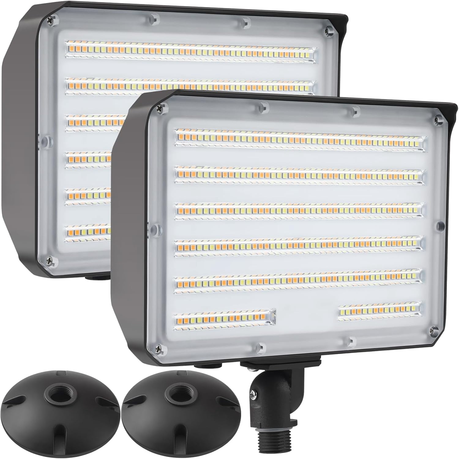2 Dusk to Dawn Outdoor 100 Floodlights with Joint and Plate ...