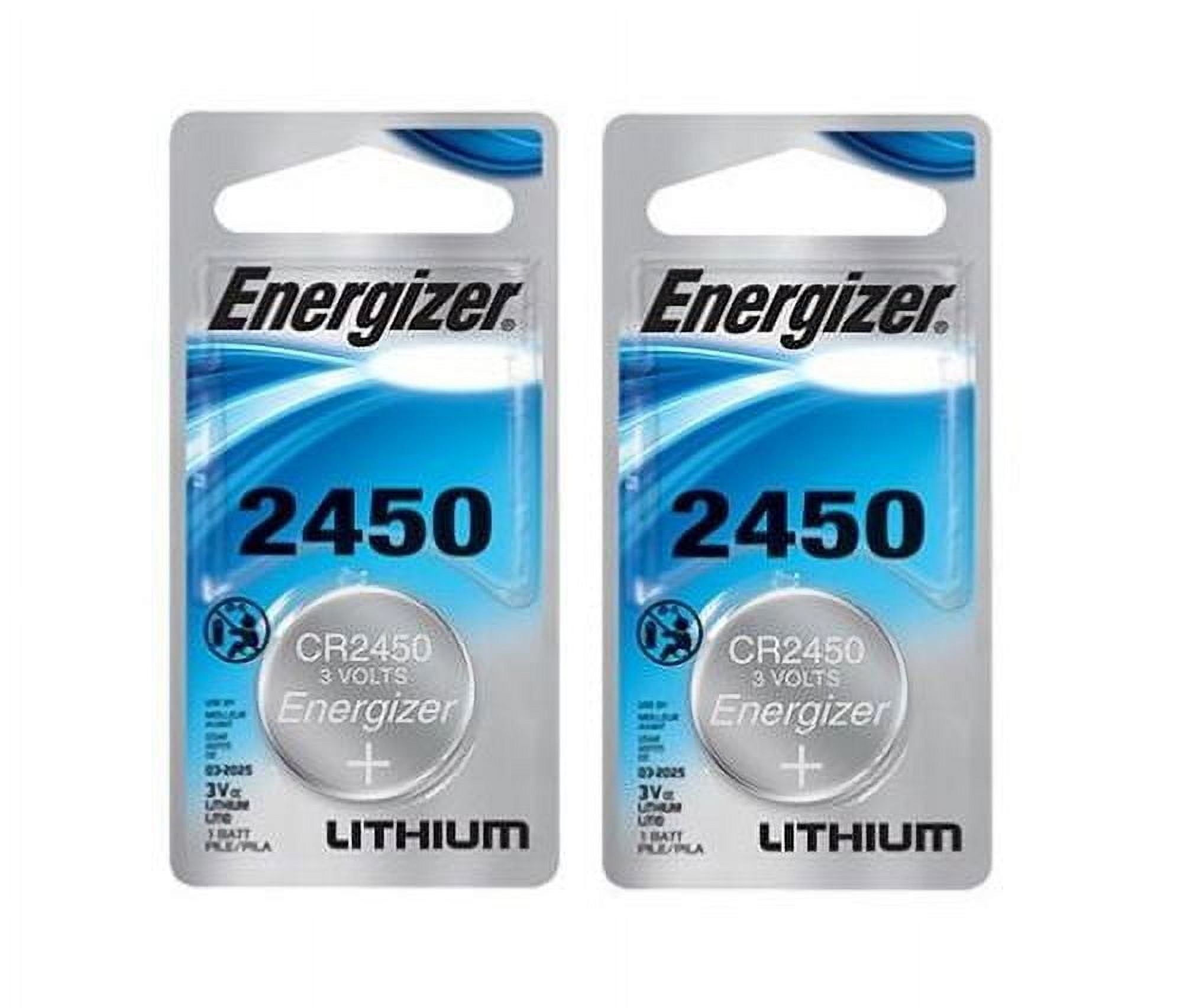 Energizer 2450 Lithium Coin Cell Batteries, 3V, Compact Size, Pack of 2 ...