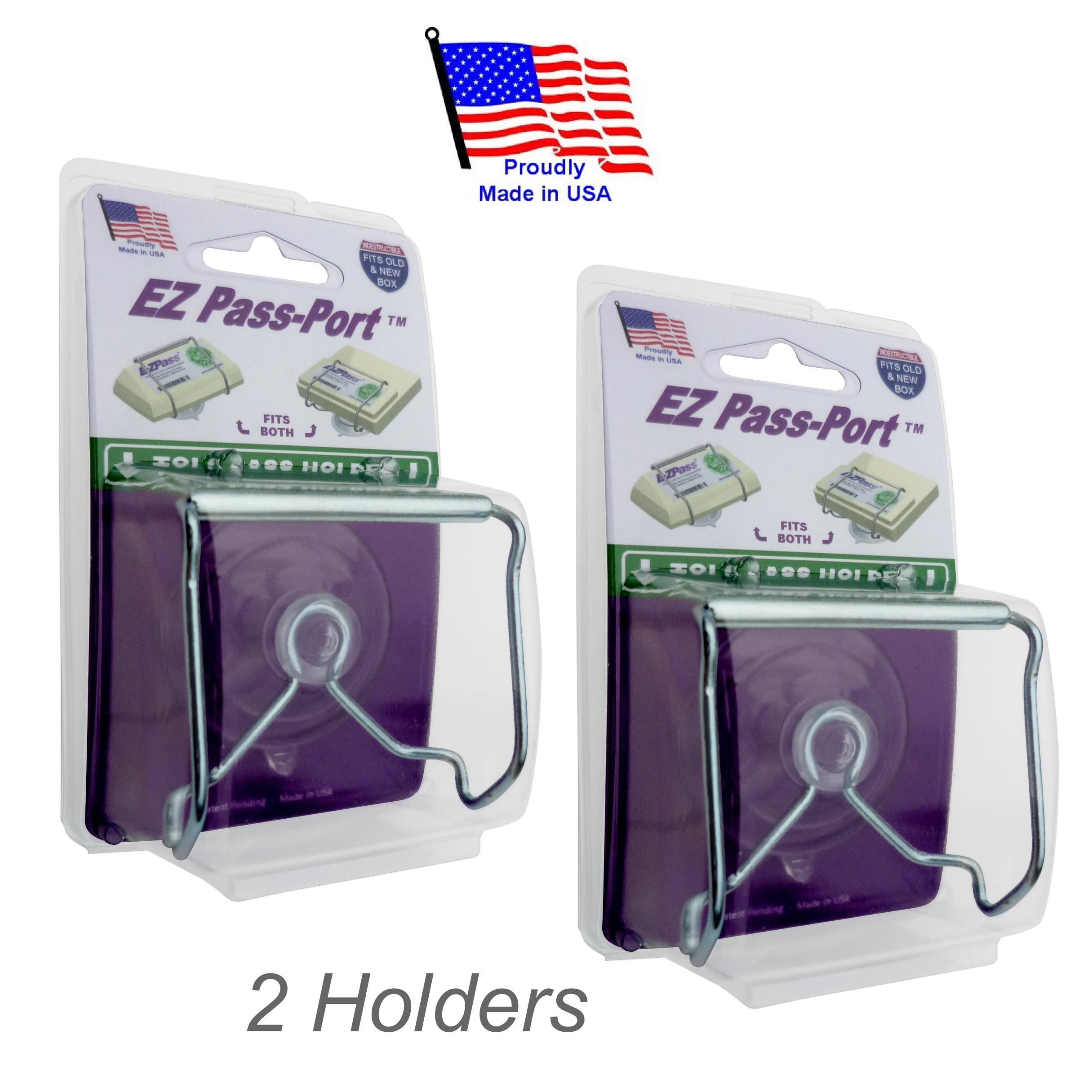 JL Safety EZ Pass Holder, Metal Suction Cup, Fits EZ Pass and FasTrak ...