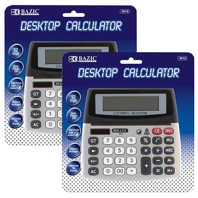 (2 Ea) Bazic Desktop Calculator - Walmart.com