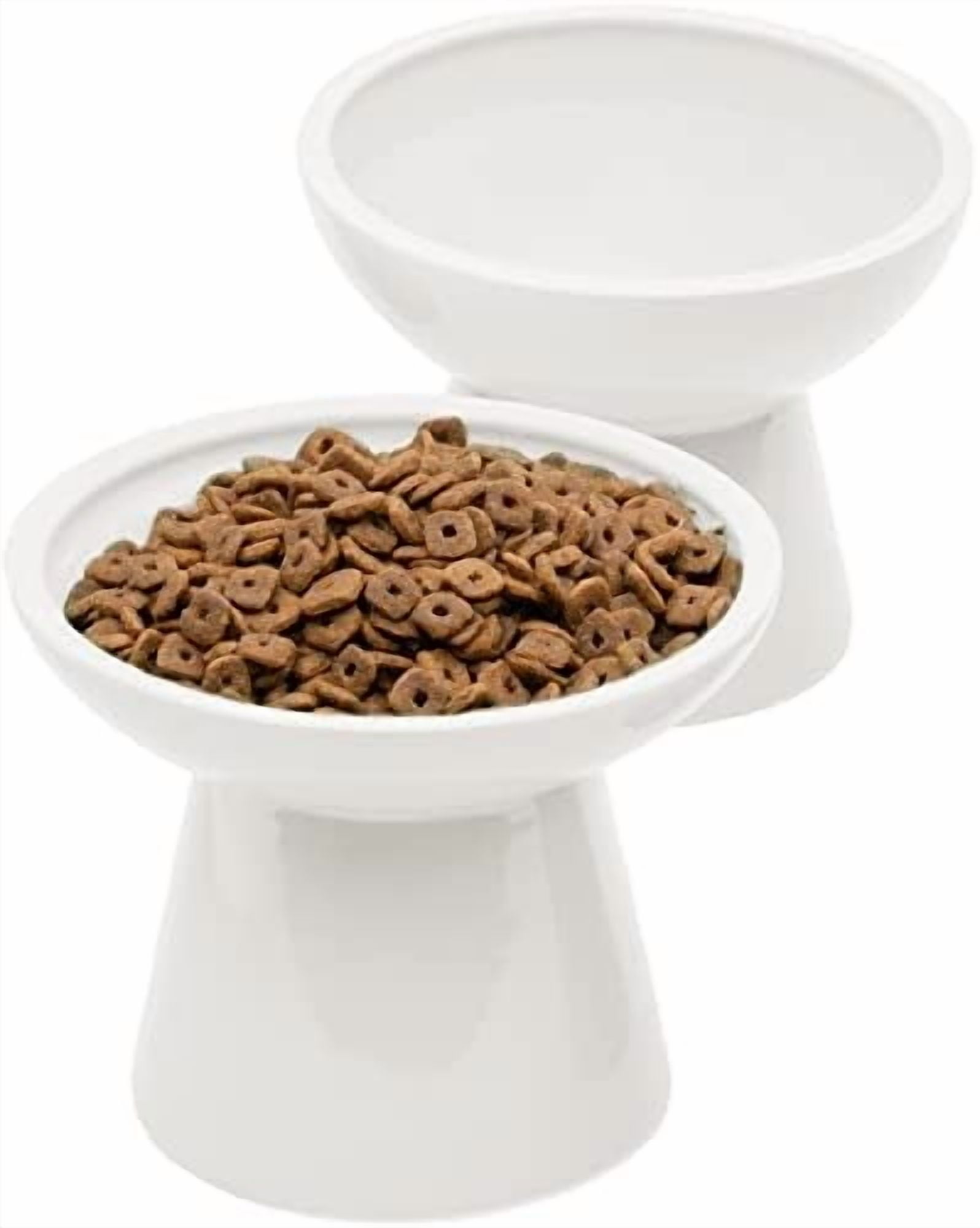 2 Elevated Ceramic Cat Bowls Extra Wide for Food & Water – Whisker ...