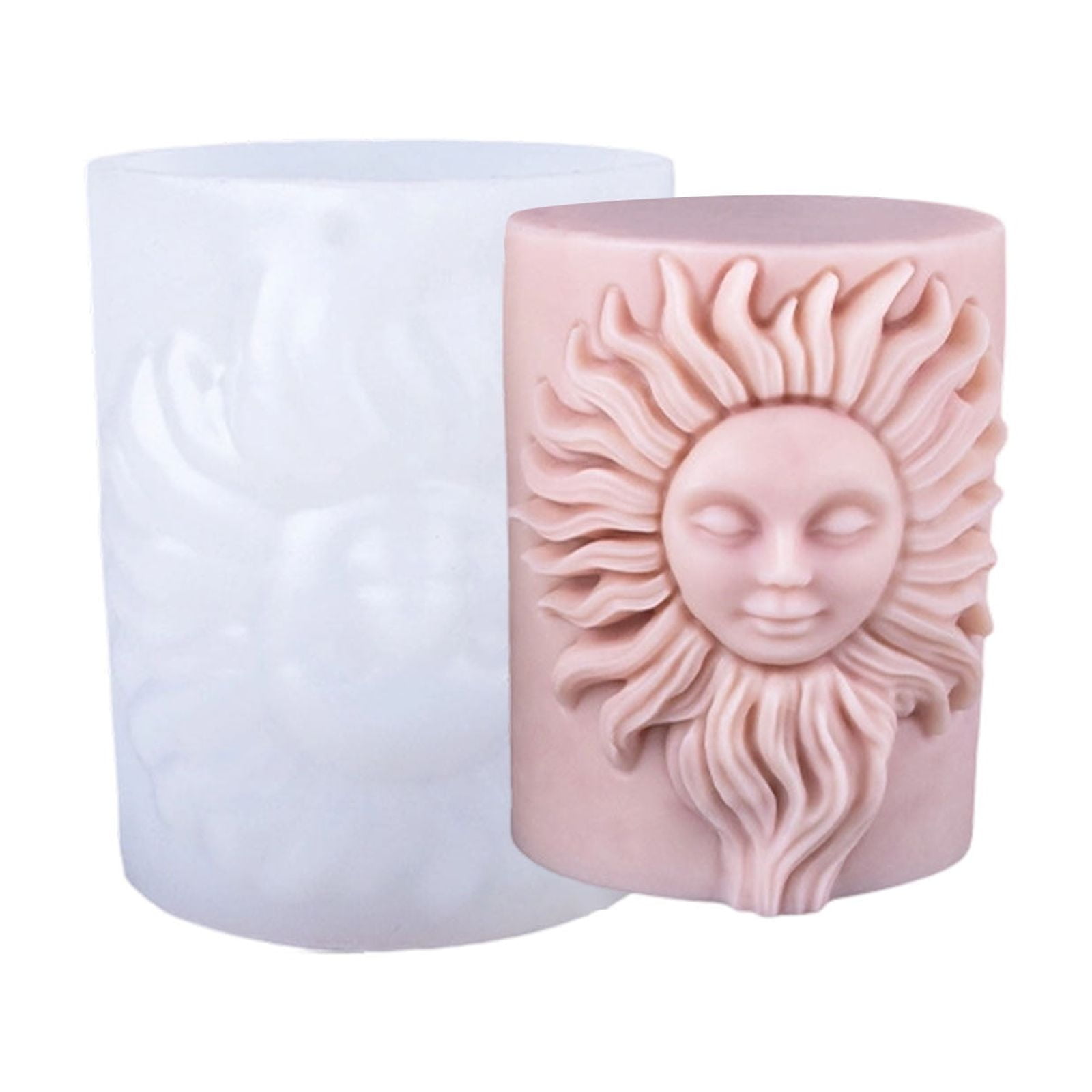 2. Embossed Lady Cylinder Silicone Molds for Handmade , Epoxy Resin ...