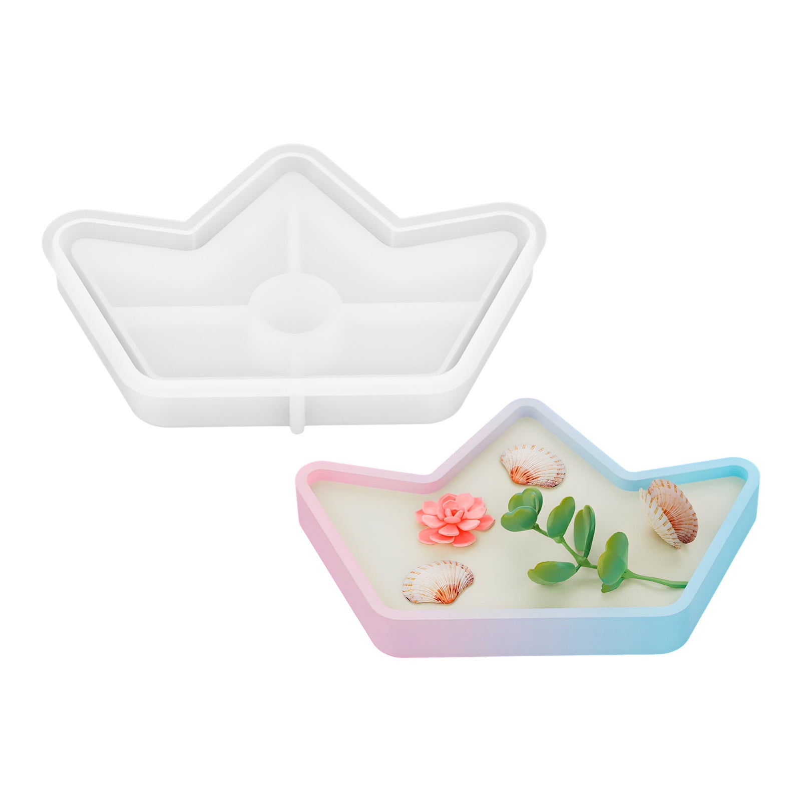 2. Epoxy Resin Tray Mold Silicone Jewelry Dish for Holders Storage Box ...