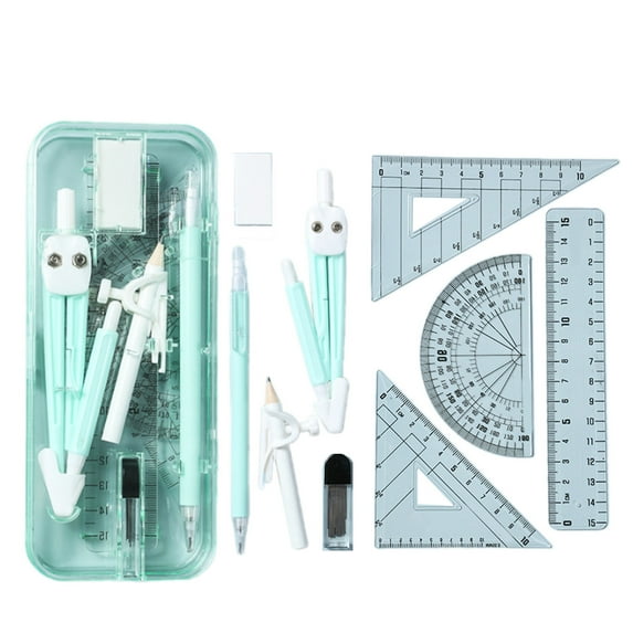 2. Ergonomic Student Drafting 9 Safe-Edge Math Tools with Clear ...