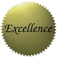 2" Excellence Gold Stickers, 50 Per Pack | Bundle of 10 Packs - Walmart.com