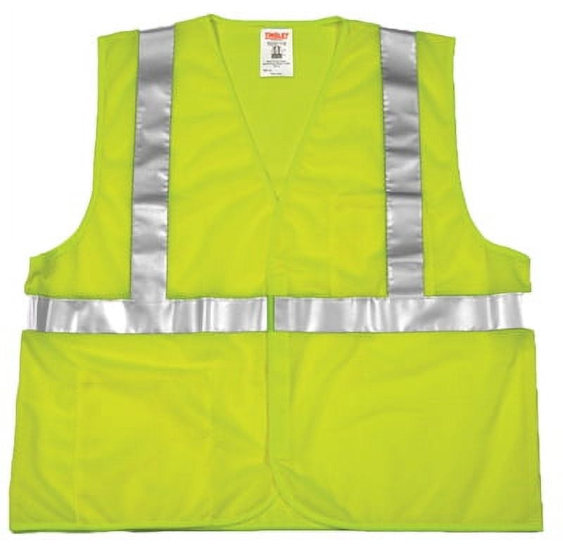 2 Extra Large/3 Extra Large Fluorescent Yellow Green Safety Vest Polye ...