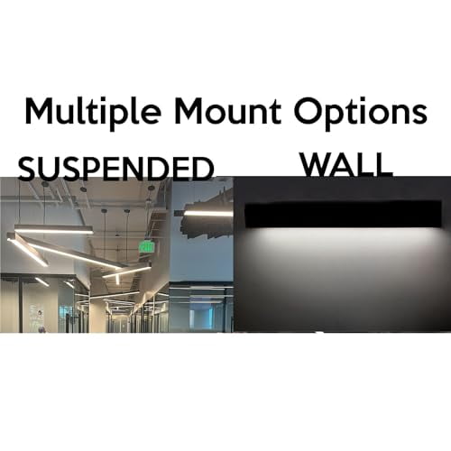 2 FT LED Direct/Indirect Suspended Linear Fixture G2, 2200 Lumen Max ...