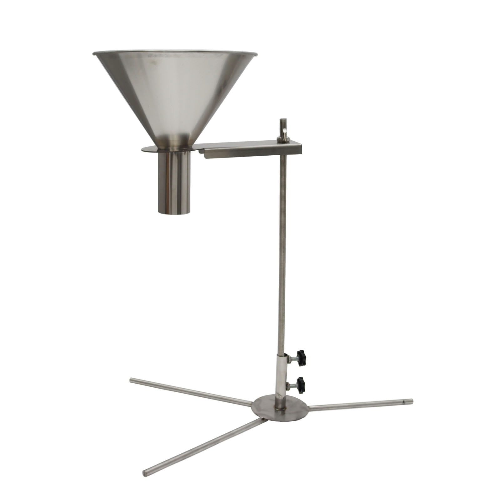 2" Feeding Hopper Stainless Steel Funnel with Support Stand for Powder ...