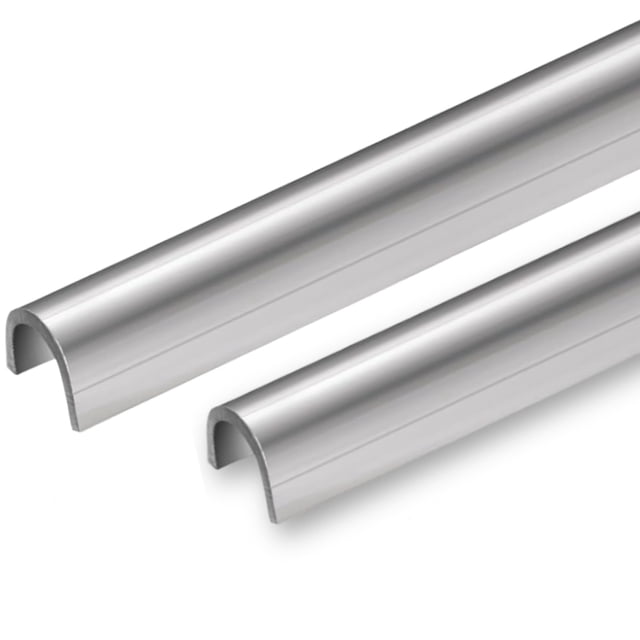 2-Feet Snap-On 1/4" Track Cover for Sliding Patio Doors - Stainless ...
