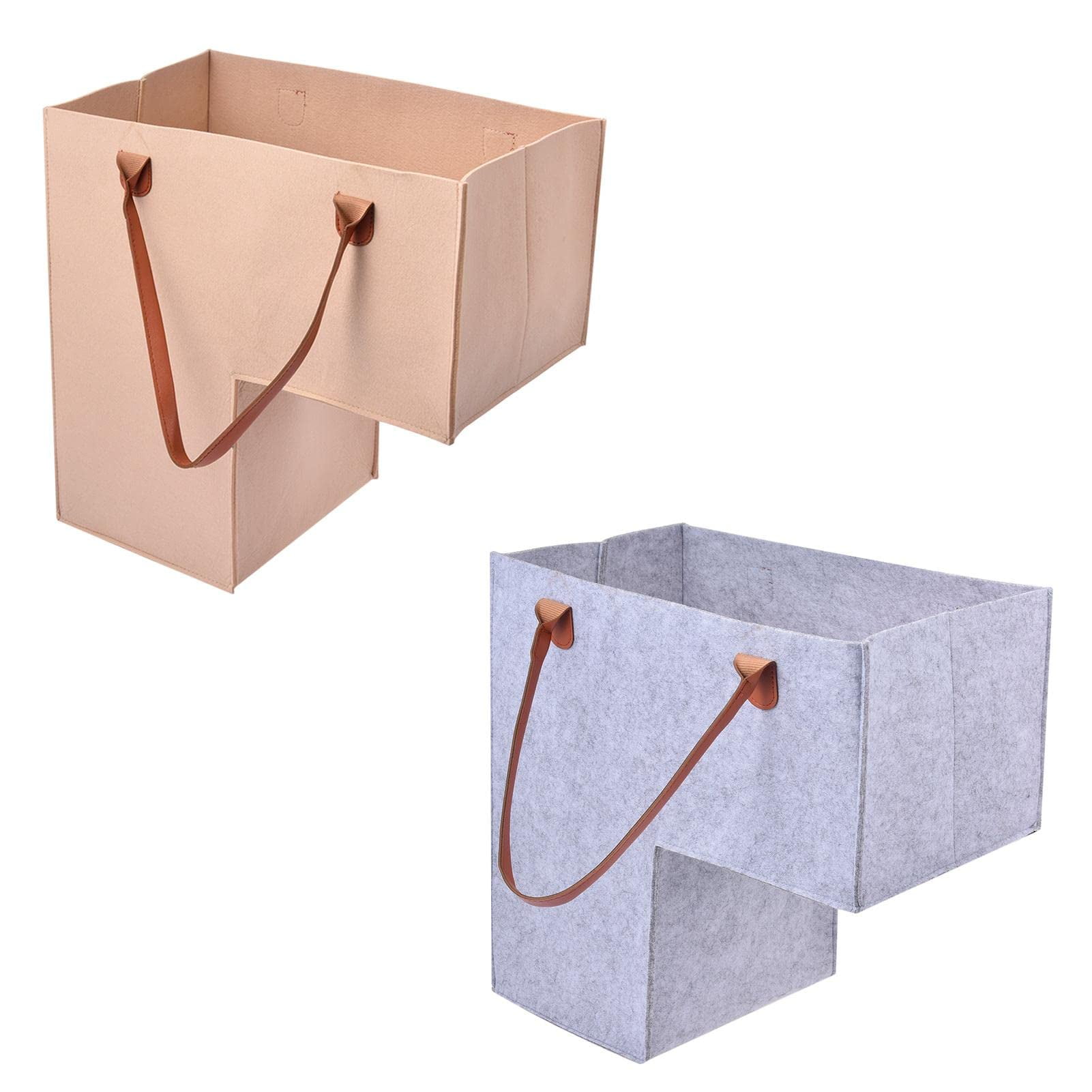 2 Felt Stair Basket,Felt Storage Bins L-Shaped Shoe Basket,Stair ...