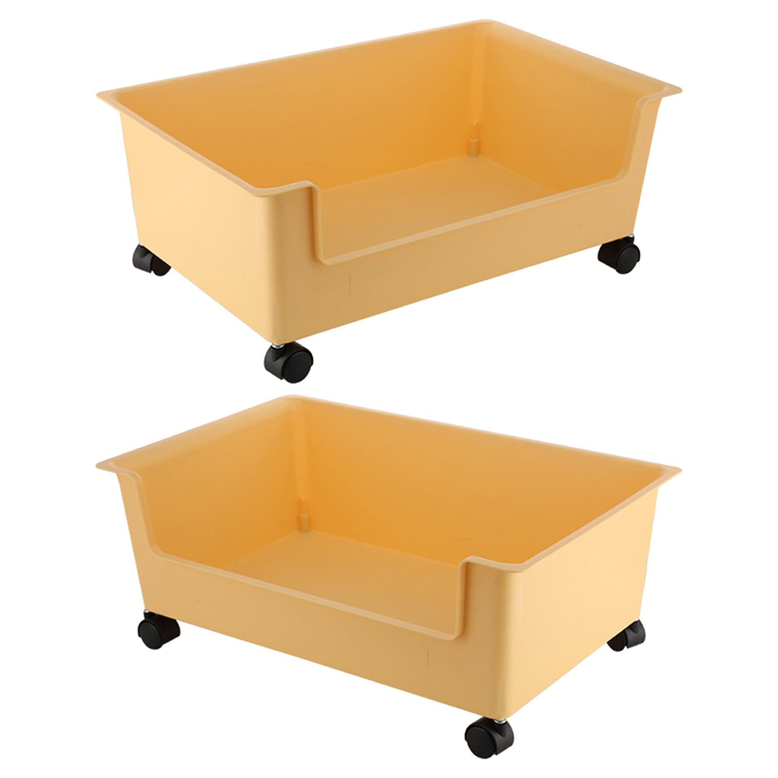 2 File Box with Wheels Oversized Storage Container for Closet Office ...