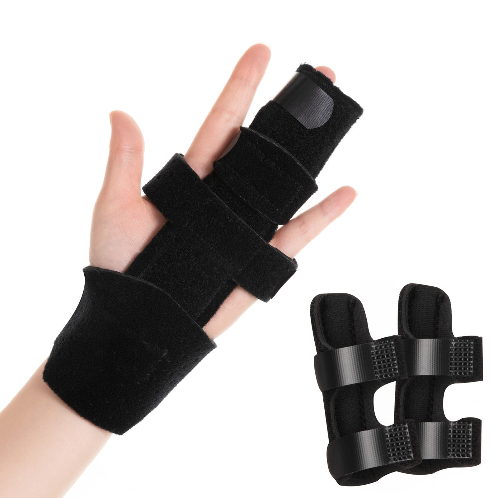 2 Finger Splint Trigger Finger Splint, Adjustable Length Finger Brace ...