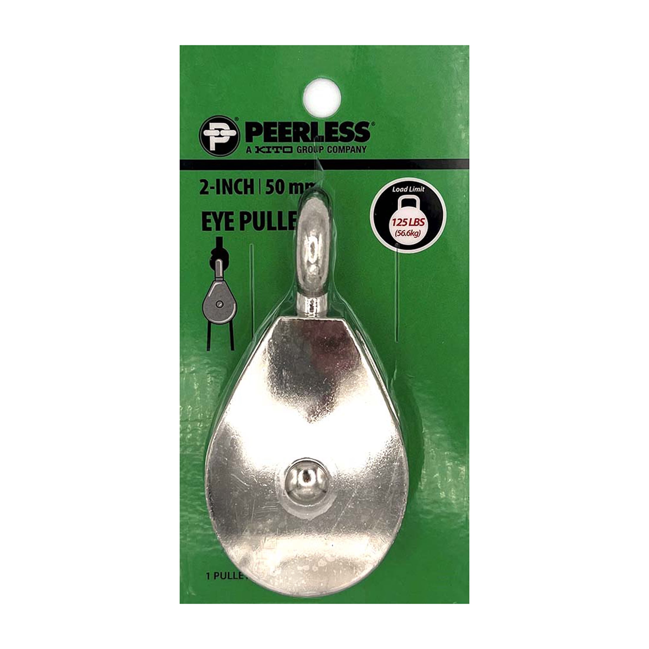2" Fixed Eye Pulley, Zinc, Peerless Chain Company, #4730338 - Walmart.com