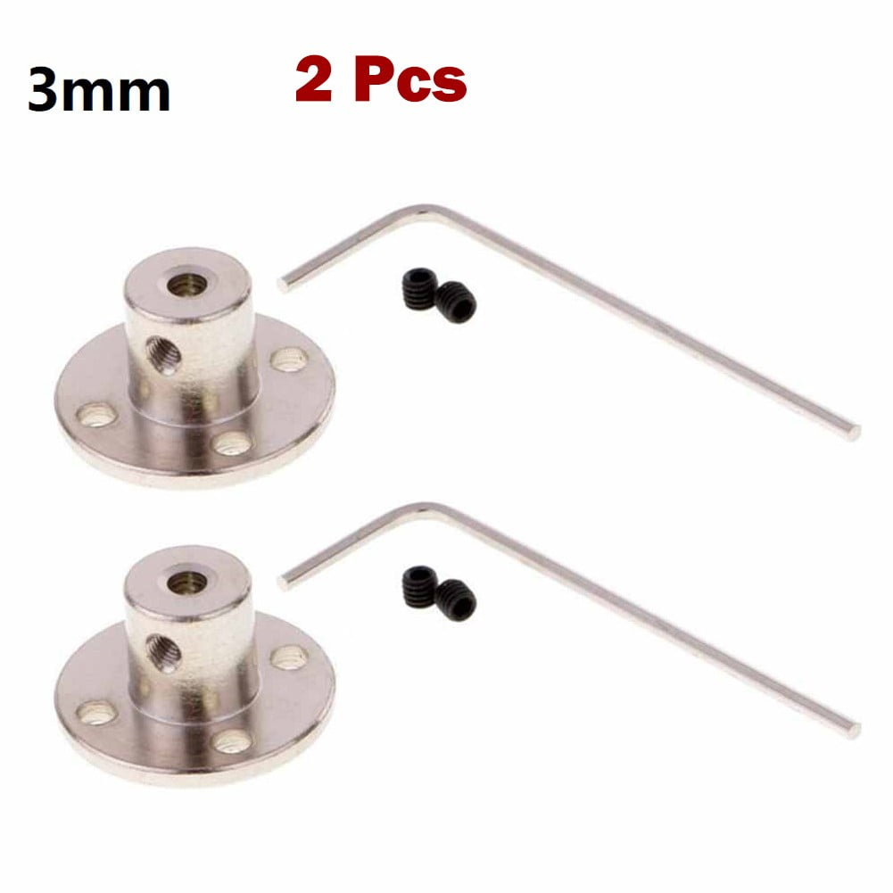 2 Flange Rigid Shaft Coupling Coupler Collar Clamp Bracket Motor Joint ...